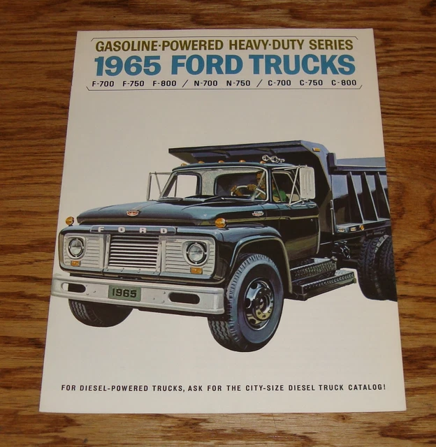 BROCHURE DE VENTE originale 1965 Ford camion à essence série robuste F ...