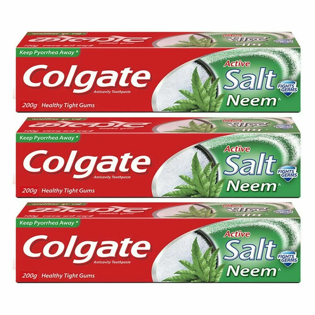 COLGATE ACTIVE SALT Neem Anticavity Toothpaste For Healthy Tight Gums ...