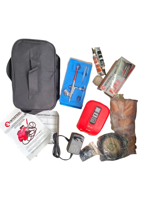 ELEKTRISCHE AIRBRUSH 12 W, 12 V, 10-15 l/min, 0-2 bar INTERTOOL DT-5001 EUR 92,41 - PicClick DE