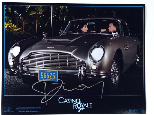PHOTO SIGNÉE DANIEL Craig Aston Martin DB5 Autographe COA Bond 007 ...