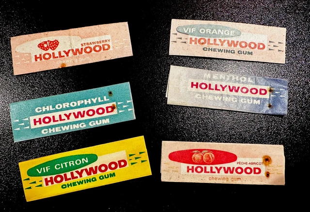 RARE LOT HOLLYWOOD Chewing Gum Food Wrappers Packaging £6.22 - PicClick UK