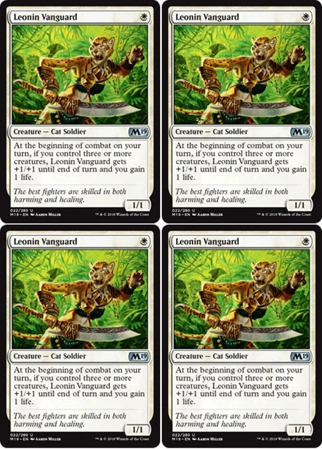 MTG - 4X LEONIN VANGUARD - M19/Core Set 2019 (U) $1.99 - PicClick AU