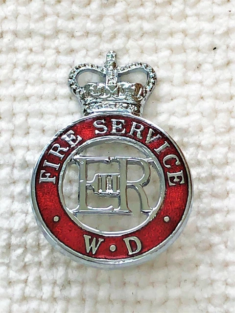 RARE WAR DEPARTMENT Fire Service OFFICERS Red Enamel Cap Badge £37.12 ...