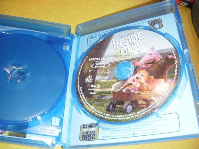 INSIDE OUT WALT Disney Pixar 2015 = 2 BLU RAY DISC as NEW animated ...