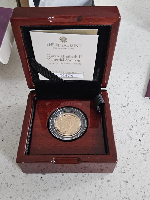 2022 QUEEN ELIZABETH II Memorial The Full Sovereign Gold Proof COA ...