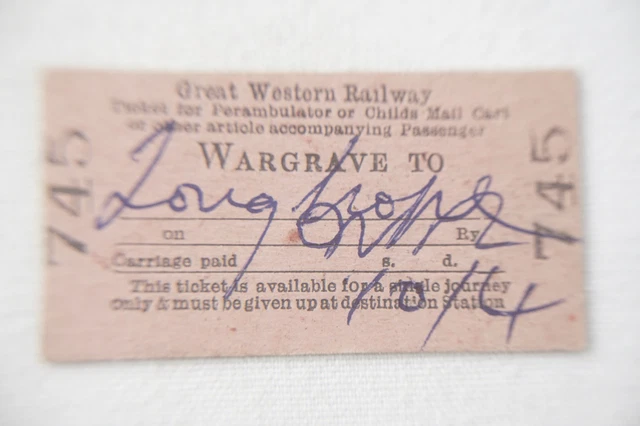 1960S WARGRAVE GWR Railway Train Ticket £4.99 - PicClick UK