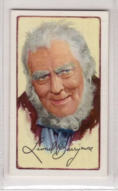 GALLAHER SIGNED PORTRAITS of Famous Stars 1935 #09 Lionel Barrymore USA ...