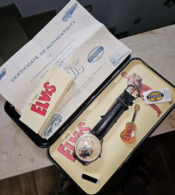 LIMITED EDITION ELVIS Presley Watch Fossil Leather Band Watch ~ New In ...