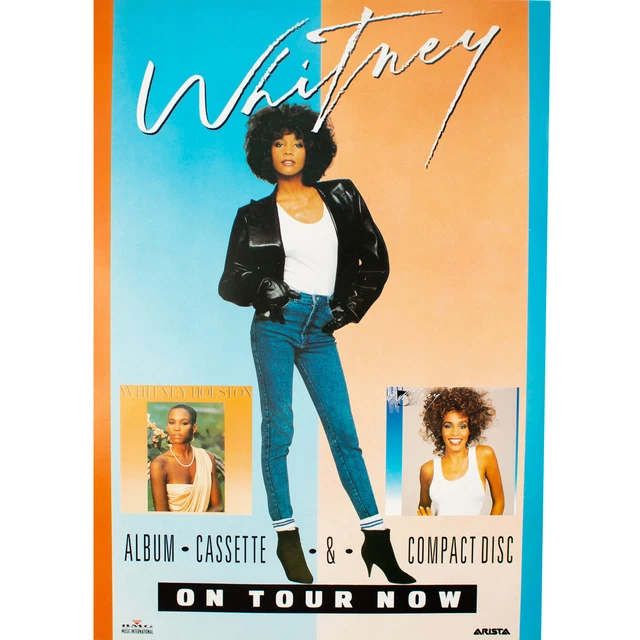 ORIGINAL VINTAGE WHITNEY HOUSTON Tour Poster Deadstock Poster print ...