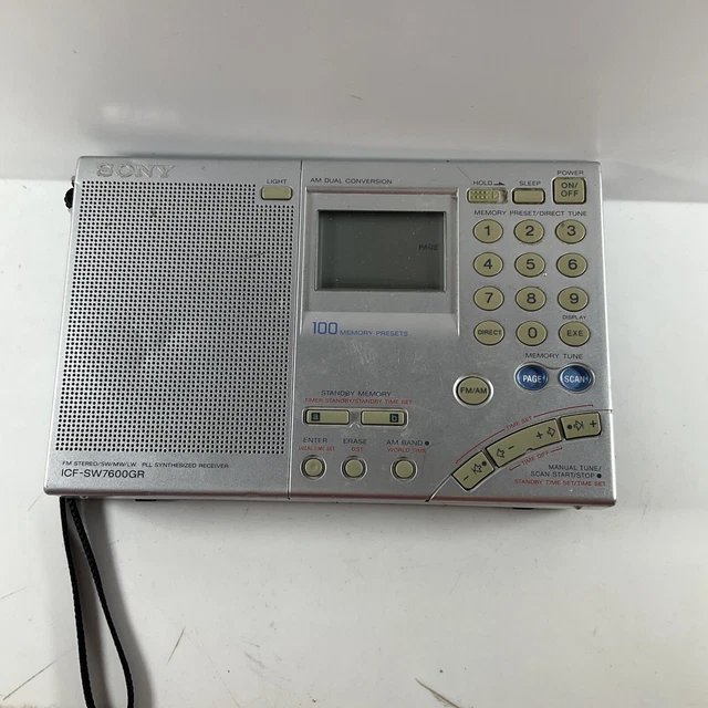 SONY ICF-SW7600GR PORTABLE FM/SW/MW/LW PLL Synthesized World Radio Receiver *VGC £109.99 ...