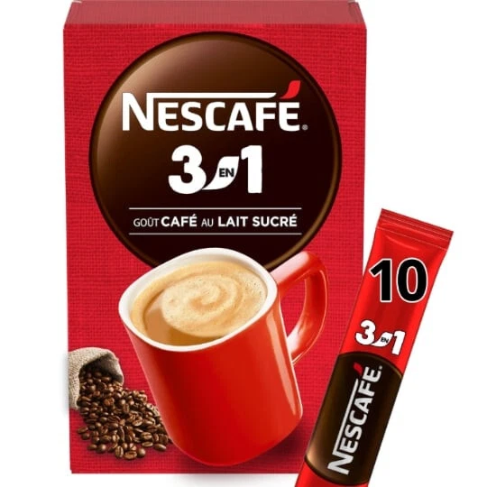 LOT DE 3 - NESCAFE - 3en1 Gout café au lait Boisson au café soluble ...