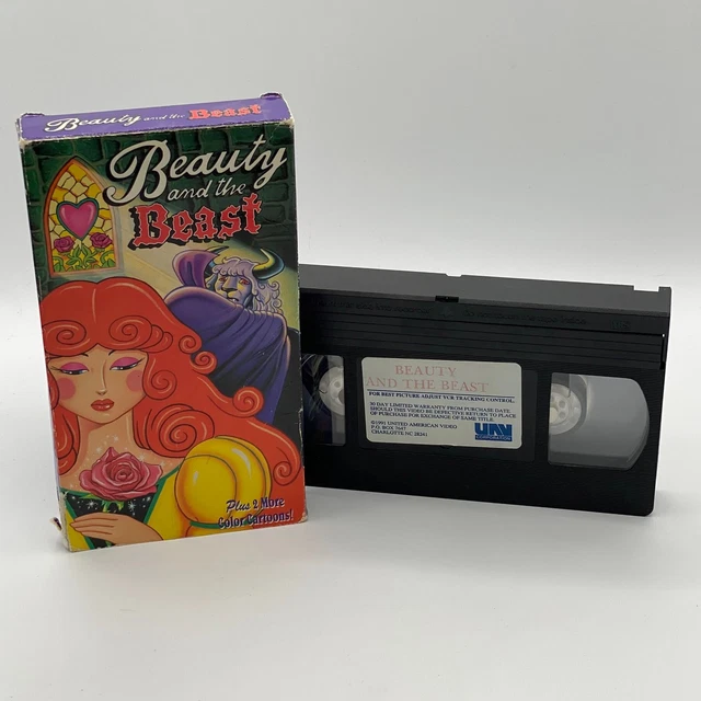 BEAUTY AND THE Beast VHS Tape Boxed Animated Cartoon United American ...