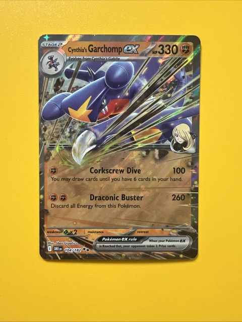 POKÉMON TCG CYNTHIA'S Garchomp EX 104/182 Destined Rivals £2.75 ...
