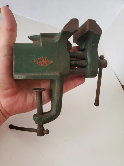 ANTIQUE MINI CAST Iron Bench Vise Anvil Wood working Metal Shop Home ...
