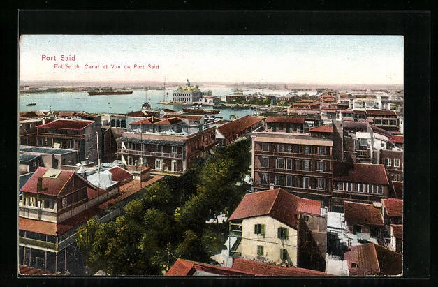 CPA PORT SAID, Entree du Canal et Vue de Port Said EUR 5,00 - PicClick FR
