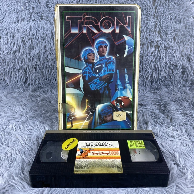 TRON VHS TAPE 1982 Walt Disney Home Video Clamshell Jeff Bridges David ...