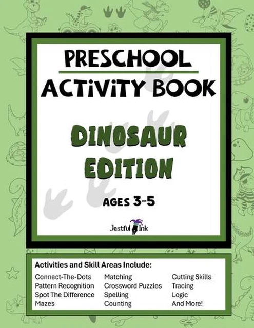 PRESCHOOL ACTIVITY BOOK - Dinosaur Edition: Engaging Dinosaur-Themed ...
