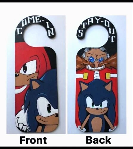 SONIC THE HEDGEHOG Kids boys Bedroom Door Sign Plaque 28x10cm gift £11. ...