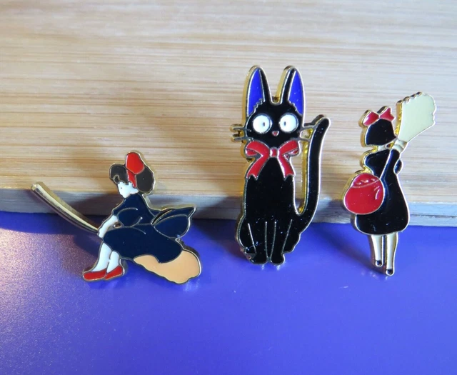 SET 3 STUDIO Ghibli Inspired Kikis Delivery Service Jiji Enamel Lapel ...