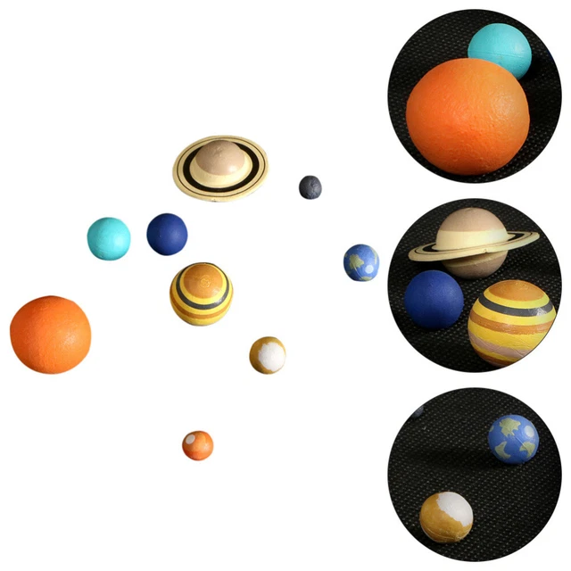 PLASTIC EIGHT PLANETS Model Child Solar System Kit Models for Children ...