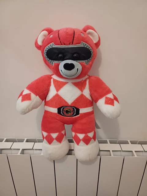 BUILD A BEAR Mighty Morphin Red Power Ranger peluche giocattolo morbido ...