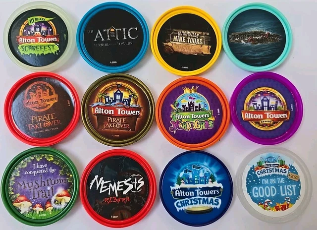 ALTON TOWERS POP Badge Bundle Nemesis Christmas Scarefest Pirates £9.99 ...