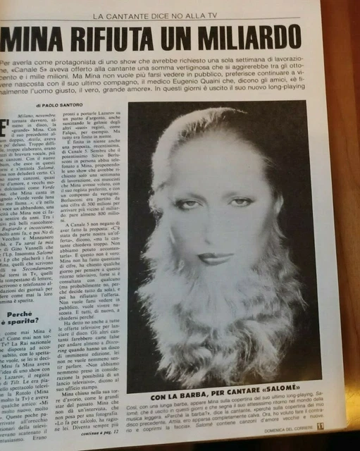 LA DOMENICA DEL Corriere 48 1981- Mina-Giorgi--Braun-Fanfani-Roncalli ...