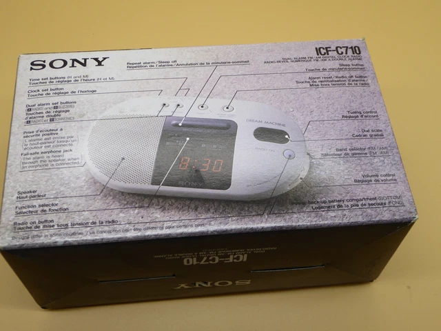 SONY DREAM MACHINE ICF-C710 Radio FM Alarm clock Radiowecker deadstock ...