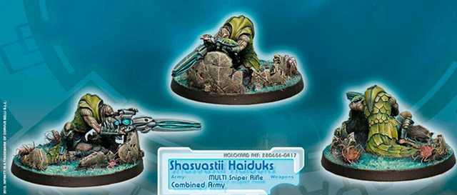 INFINITY NOUVEAU HAIDUKS Sniper Haiduk Shasvastii Combiné Armée Corvus ...