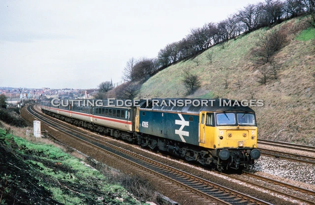 ORIGINAL RAILWAY SLIDE: 47805 Leaving Chesterfield 14/03/1990 42/224 ...