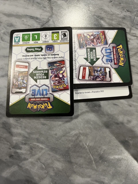 15 X PARADOX Rift Pokemon Online Code Cards Trading Card Game Live $1. ...
