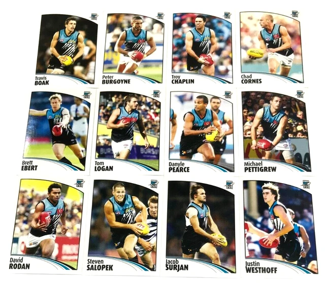 2009 SELECT AFL Collectable Mini Stickers Full Base+Foil Team Set P ...
