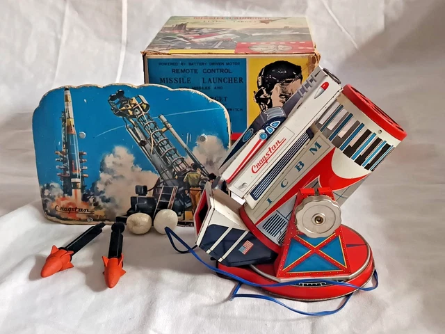 1960'S - TIN Toy Missile Launcher Cragstans Horikawa ICBM Japan Battery ...