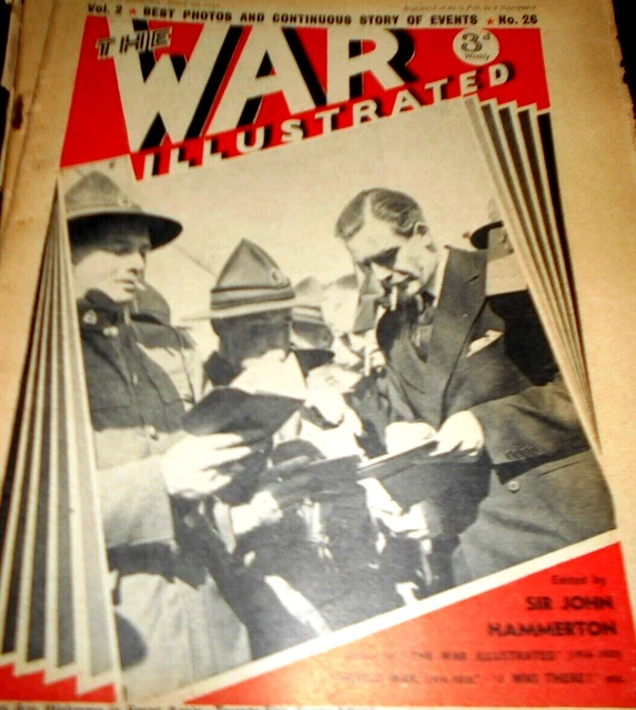 WW2 1940S WAR ILLUSTRATED MAGAZINE VOL 2 NO 26 ORIGINAL PICTURES 34 ...