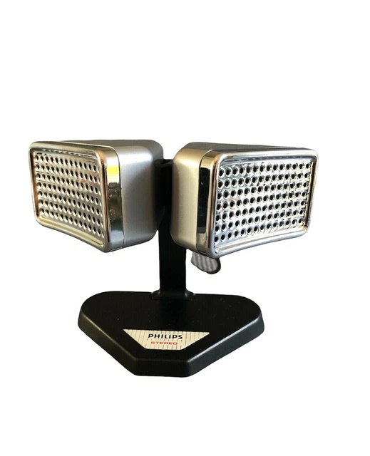 PHILIPS N8 402/00 Vintage Stereo Microphone Dual Microphones Made in ...