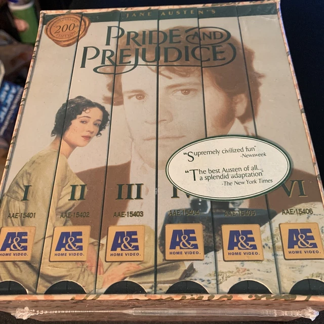 NEW SEALED*PRIDE AND Prejudice* Jane Austen A&E Mini-Series*VHS 6-Tape ...