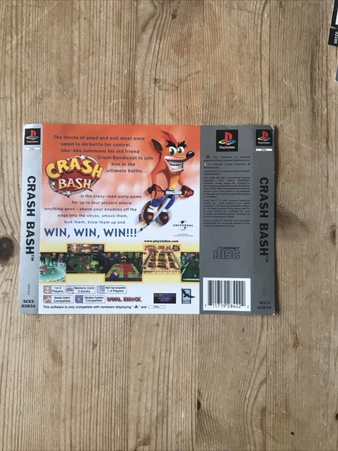 GENUINE CRASH BASH Back Inlays Only (Platinum Version) *Ps1 Pal* £4.50 ...