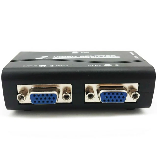 HIGH RESOLUTION 1 to 2 Monitor Switch VGA Video Splitter Converter ...
