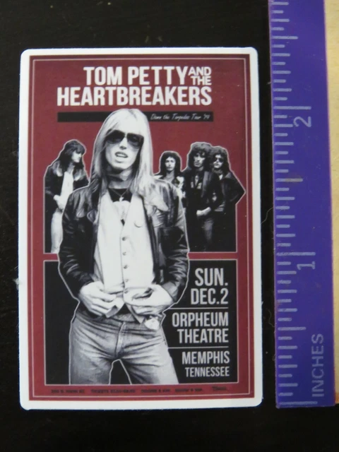 MUSIC STICKER: TOM PETTY & the Heartbreakers Concert Poster 1979 ...