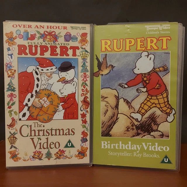 RUPERT THE CHRISTMAS Video + The Birthday Video Vhs Bear Animated Kids ...