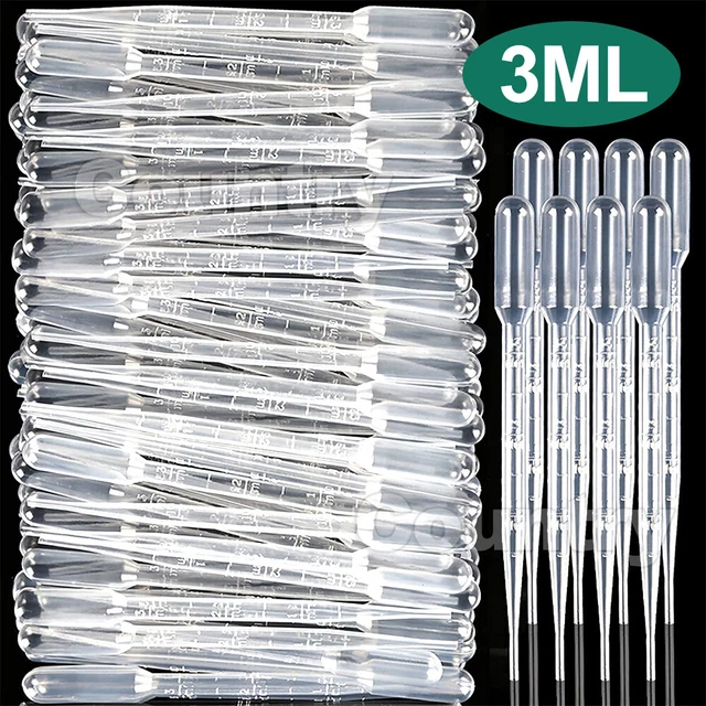 PLASTIC PIPETTES EYE Dropper 100x Disposable Graduated Transfer Liquid ...