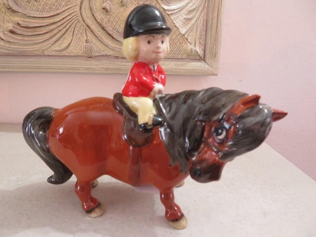 JOHN BESWICK THELWELL Angel The Learner Pony Rider 4.25 Inch Tall ...