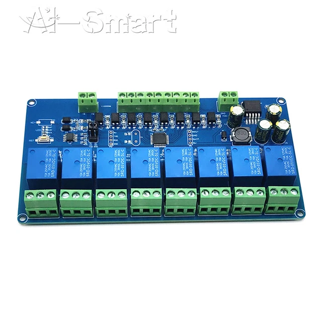 8 CHANNELS DC7-30V RS485 / TTL Relay Module Modbus Rtu 485 Control ...