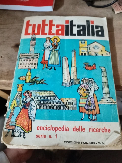 ALBUM FIGURINE TUTTI Italia enciclopedia delle ricerche n.1 mancano 44 ...