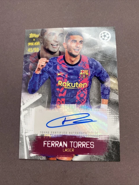 2021-22 TOPPS STEVE Aoki Football Festival Ferran Torres Auto /99 ...