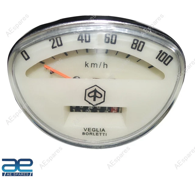 SPEEDO COMPTEUR DE Vitesse 100 Km/H Crème Visage Pour Vespa Vbc Sprint ...