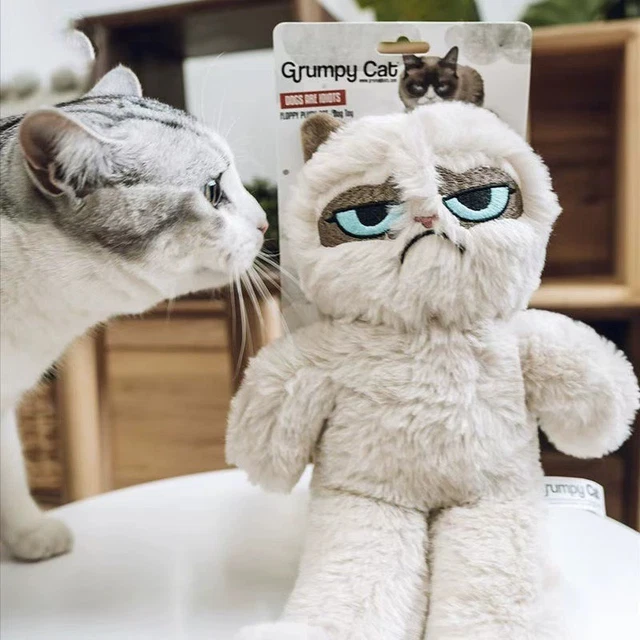 NEW!! STINKY FACE Cat Interactive Cat Toy Angry Cat Plush Dog Toy 35cm ...