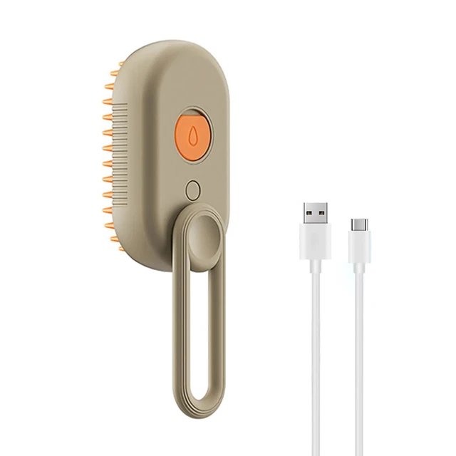 3 IN 1 Cat Steam Brush Pet Electric Spray Massage Comb Dog Hair Removal ...