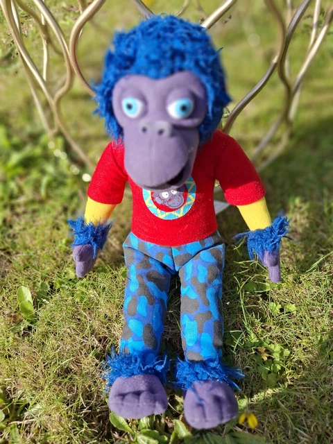 ZINGZILLAS PLUSH TALKING ZAK Purple Gorilla 14" CBeebies Vivid 2009 Toy ...