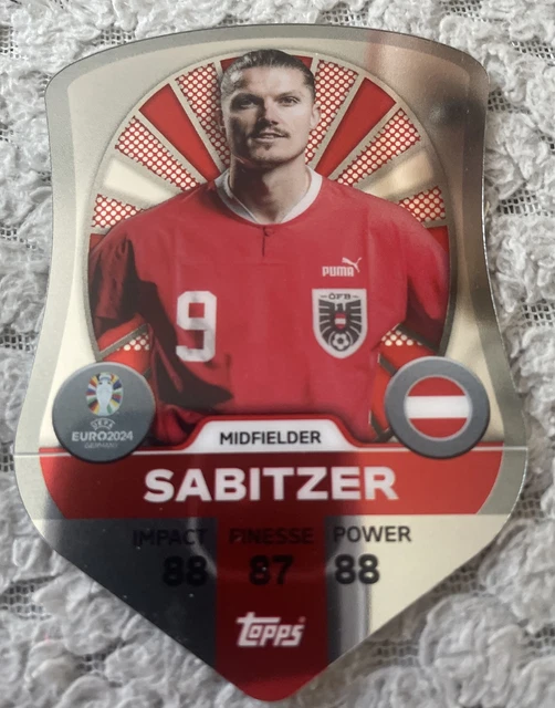 TOPPS MATCH ATTAX Euro 2024 Marcel Sabitzer Chrome Shield Card SC1 £6. ...